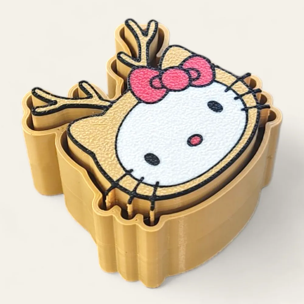 Hello Kitty - Christmas Edition Clickers - Free 3D Print Model - MakerWorld