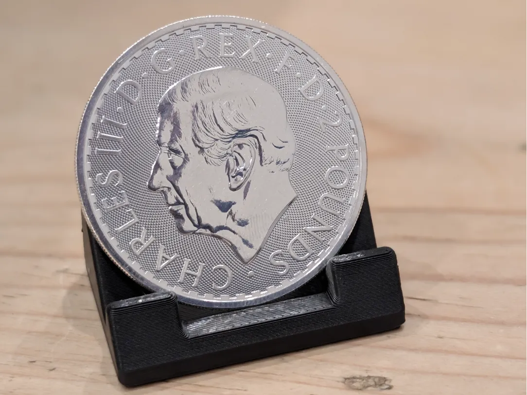 Silver Coin 1oz etc Display Stand / Photographing - Free 3D Print Model ...