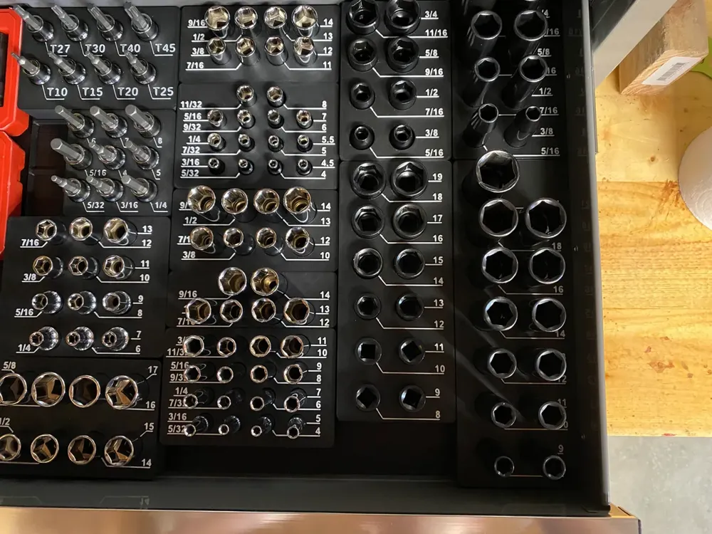 (6 variations) 1/2" Dr Metric Socket, Gridfinity by MottN. - MakerWorld