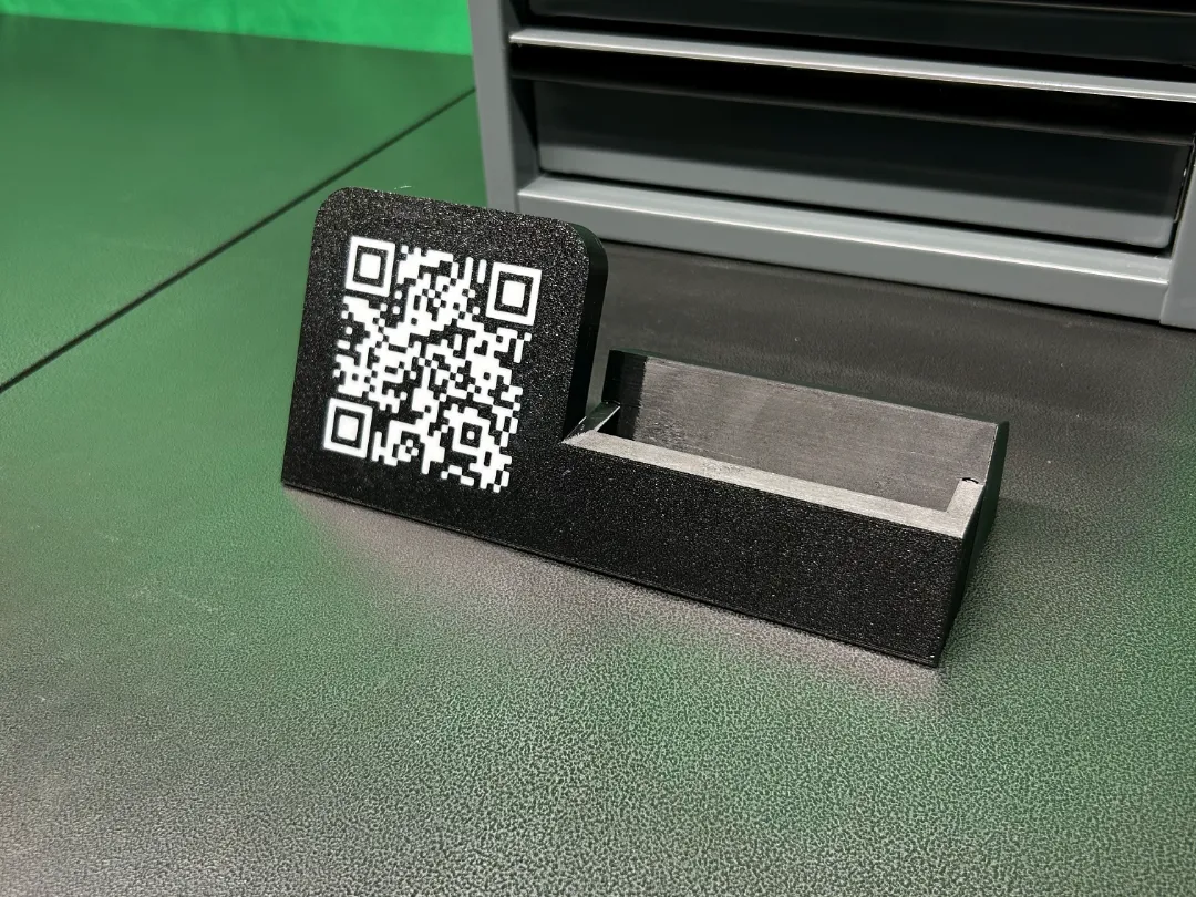 Business Card Holder + QR Code Space - Free 3D Print Model - MakerWorld