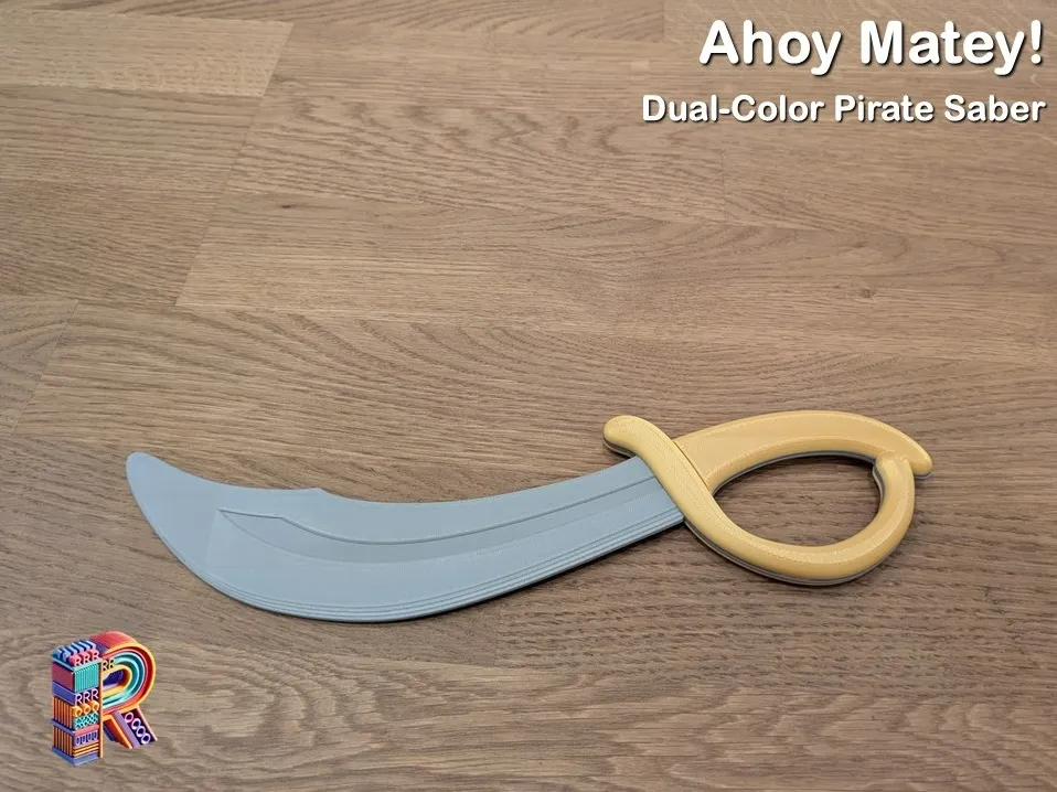 Ahoy Matey! Dual-Color Pirate Saber - Free 3D Print Model - MakerWorld