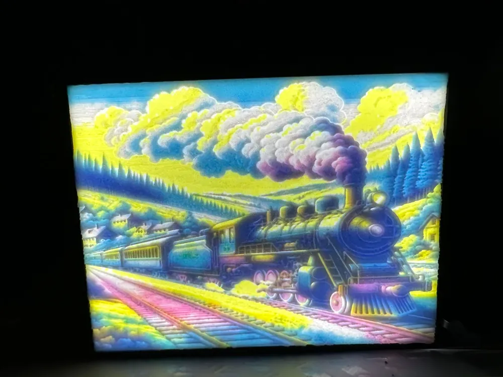 Classic Steam Train Lithophane by Bronode maker systems - MakerWorld