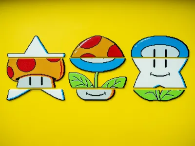 Super Mario Bros 3 Mushroom Star Fire Flower Pack! by Powerpill.prints ...