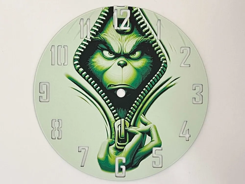 Customizable Clock - The Grinch by 3djd MakerWorld: Download Free 3D Models