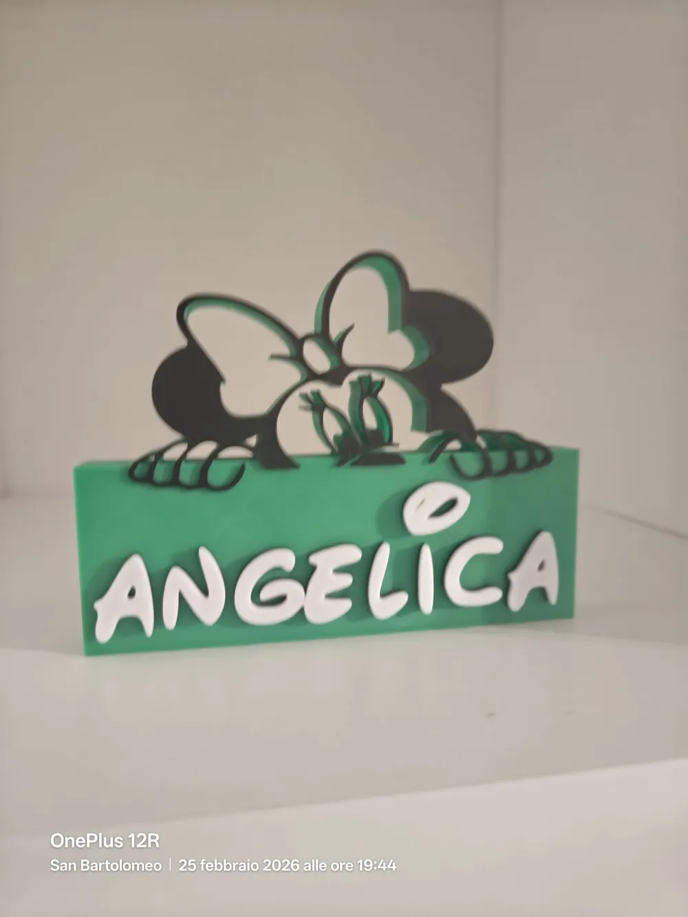 Angelica Disney nameplate for desk with Minnie - Free 3D Print Model ...
