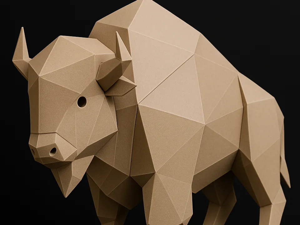 Bison realistic version origami by DieMolizq MakerWorld: Download Free ...
