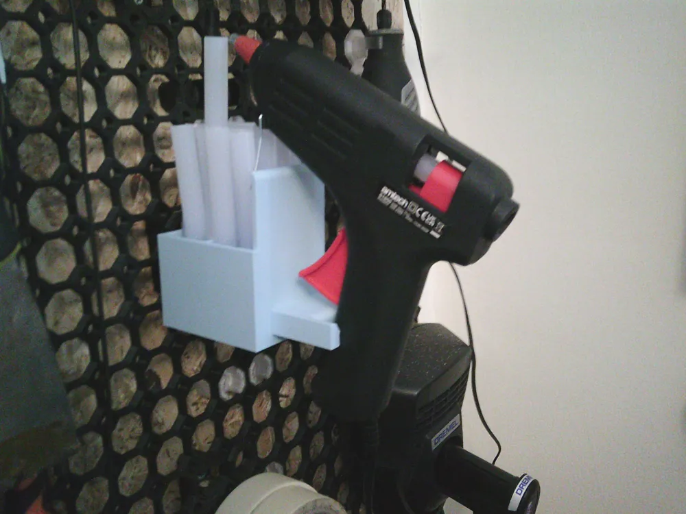 Glue gun holder for board with horizonal push-fit Remixed by ...