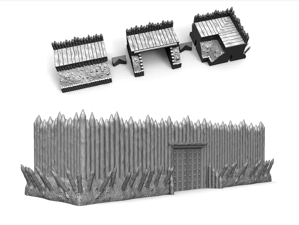 Modular Viking Palisade – 28mm Terrain by VogMan MakerWorld: Download ...