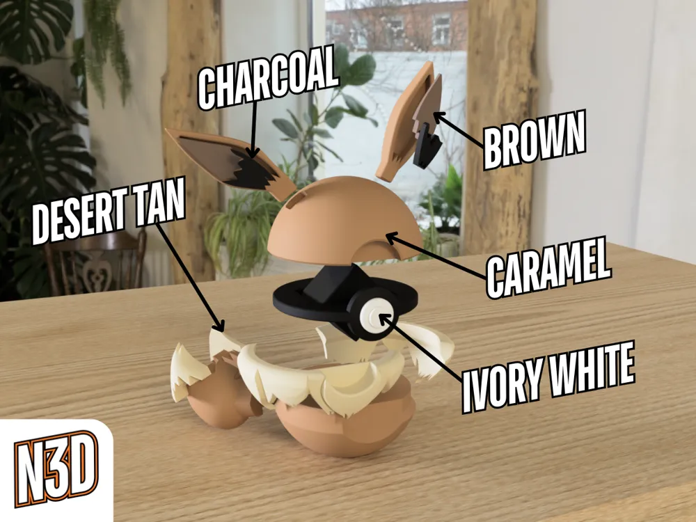 #0133 - Eevee by N3D MakerWorld: Download Free 3D Models