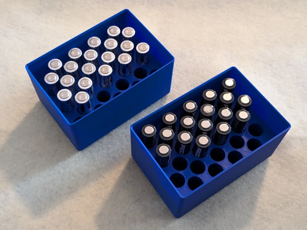 Stackable Gridfinity Battery Bin, AA, 3x2 by Redwood Craftworks ...