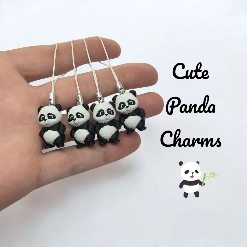Tiny Cute Pandas & Charms - AMS - Free 3D Print Model - MakerWorld