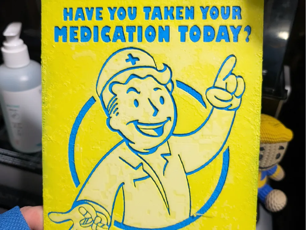 Fallout Medication Hueforge - Free 3D Print Model - MakerWorld