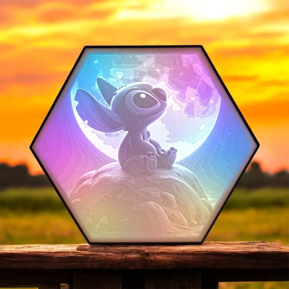 Stitch 001 Hexagon Lamp by rgb-Slotcover - MakerWorld