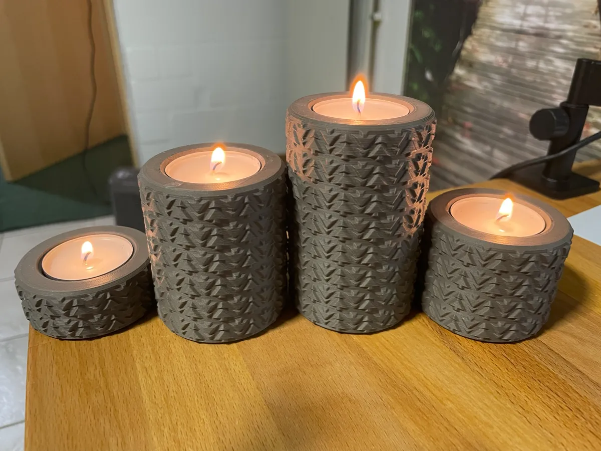 Decorative Tealight Holder Set for Tealights - Free 3D Print Model ...