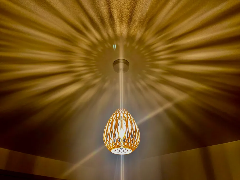 Stylish Ceiling Lamp Shade - Decorative Shadows! - Free 3D Print Model ...