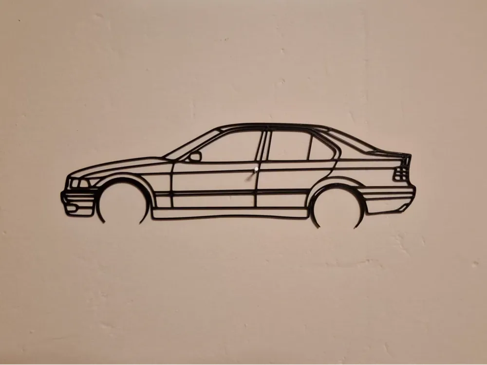 BMW E36 Sedan Silhouette by DennisV - MakerWorld