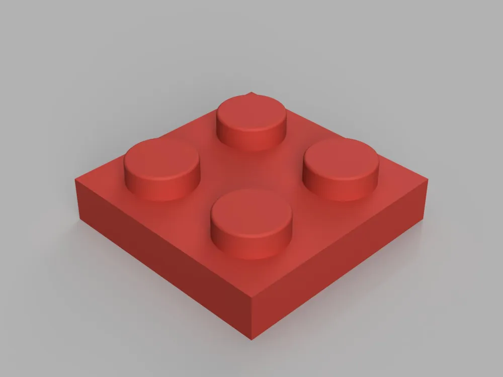 Lego Plate 2x2 V2 by Gimmy3D - MakerWorld