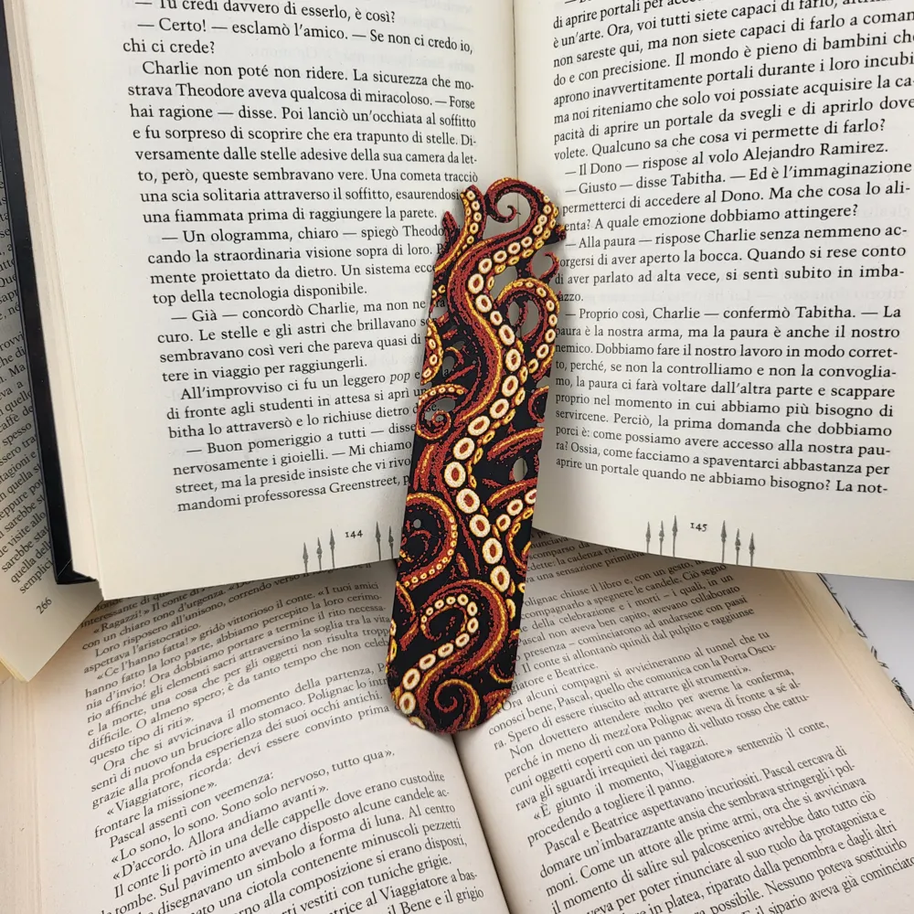 Octopus Bookmark Tentacle Book Marker Book Decor - Free 3D Print Model ...