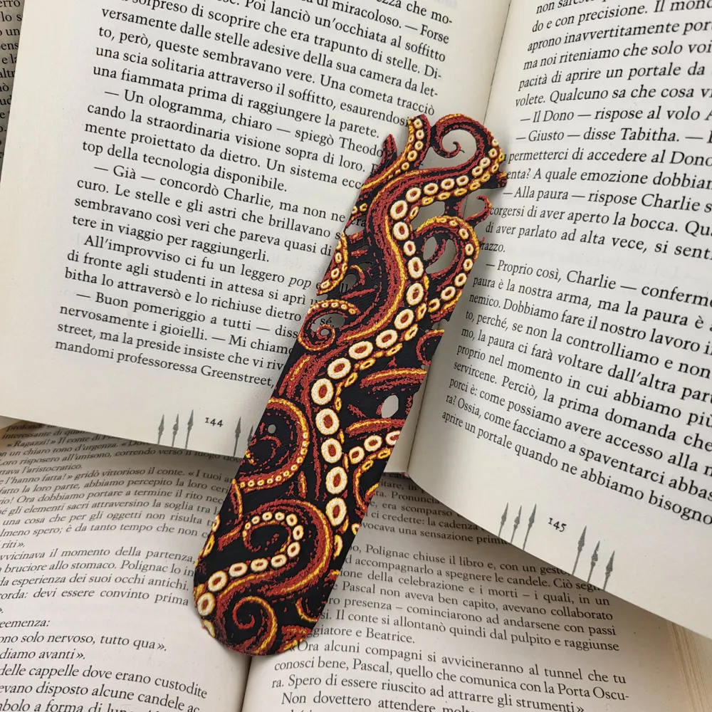 Octopus Bookmark Tentacle Book Marker Book Decor - Free 3D Print Model ...