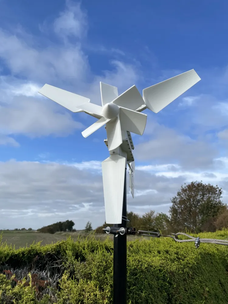 Nema Six & Three Blade Wind Turbine Generator - Free 3D Print Model ...