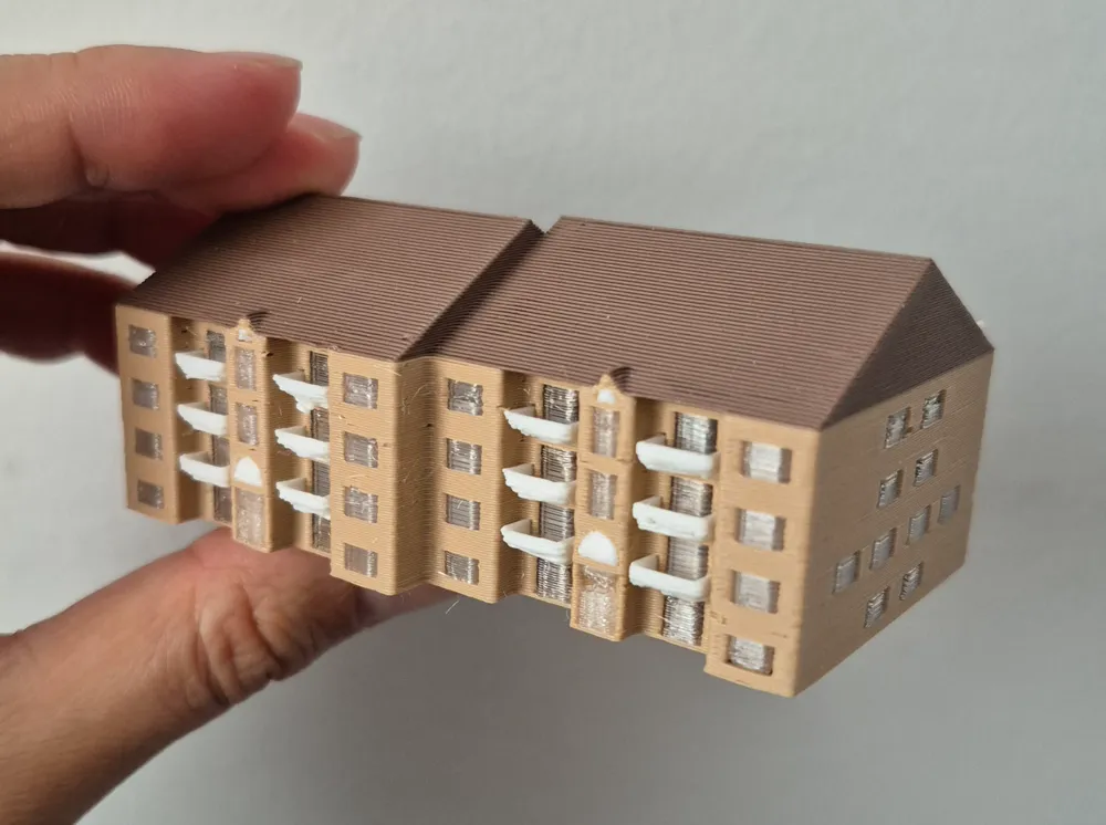 16-plex apartment multifamily building property - Free 3D Print Model ...