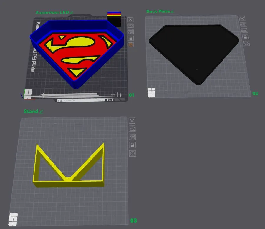 Superman Logo LED Light Box with Stand by Wizard7741 - MakerWorld