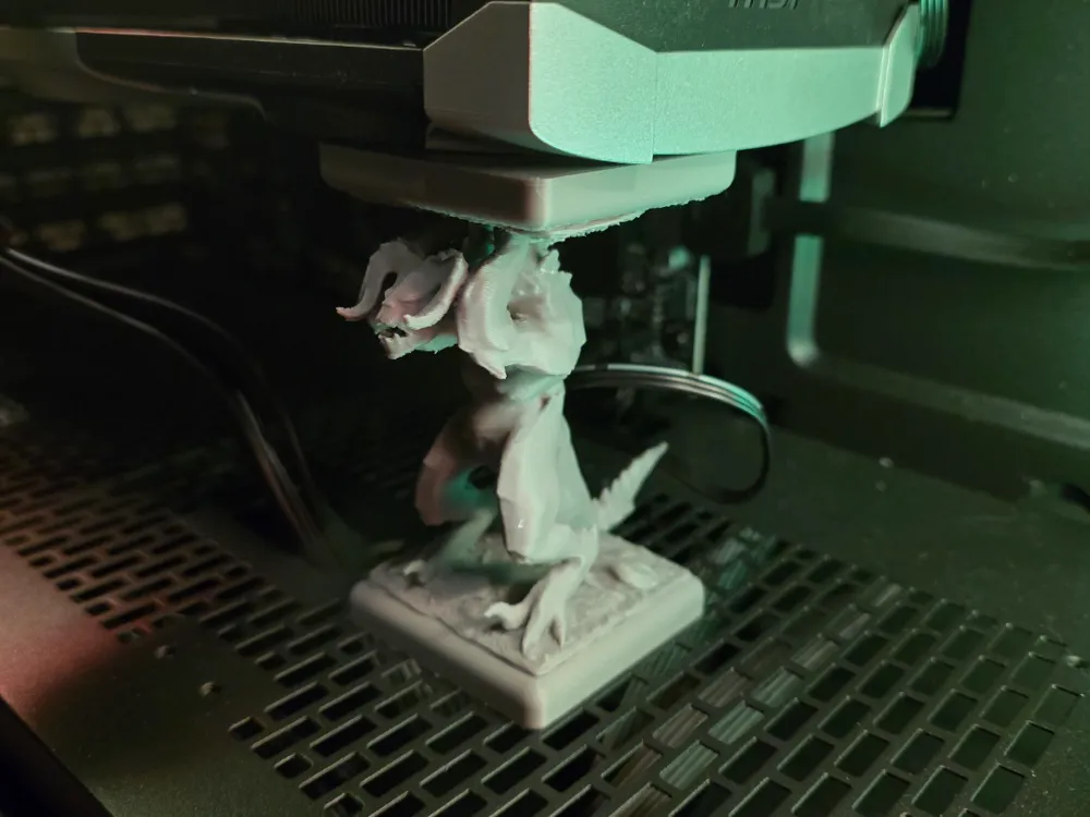 Fallout Deathclaw GPU Support - Free 3D Print Model - MakerWorld