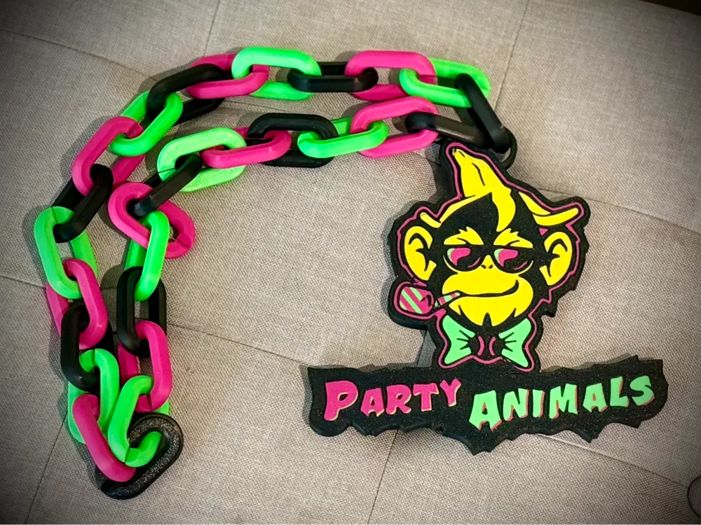 Savannah Party Animal Baseball Oversized Chain - Free 3D Print Model ...