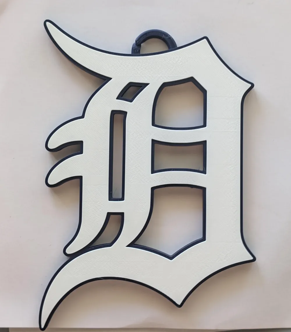 Detroit Old English D - Free 3D Print Model - MakerWorld