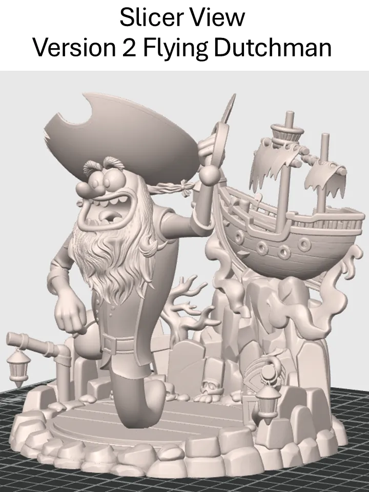 Updated Flying Dutchman from Spongebob Squarepants - Free 3D Print ...