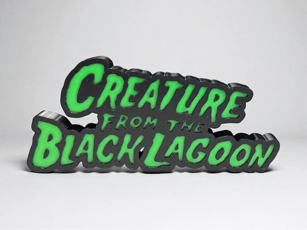 Creature From The Black Lagoon Logo Sign by nfocus design MakerWorld ...