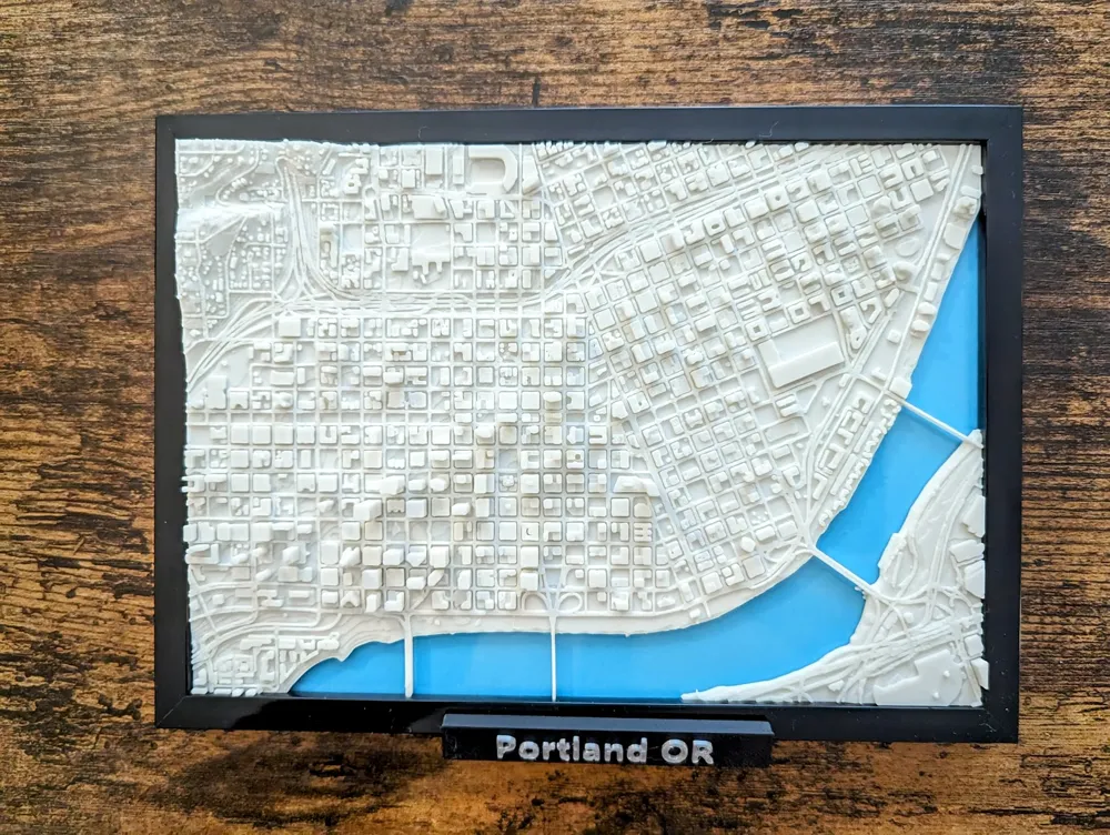 Portland Oregon 3D Miniature by jarvizar - MakerWorld
