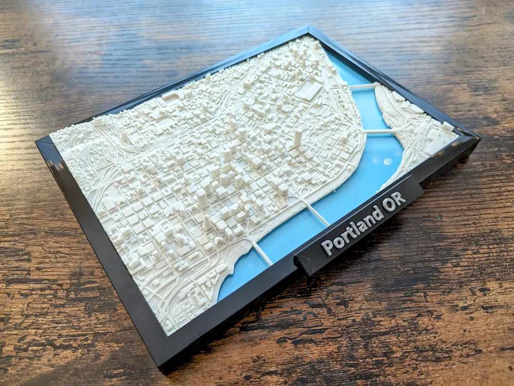 Portland Oregon 3D Miniature by jarvizar - MakerWorld
