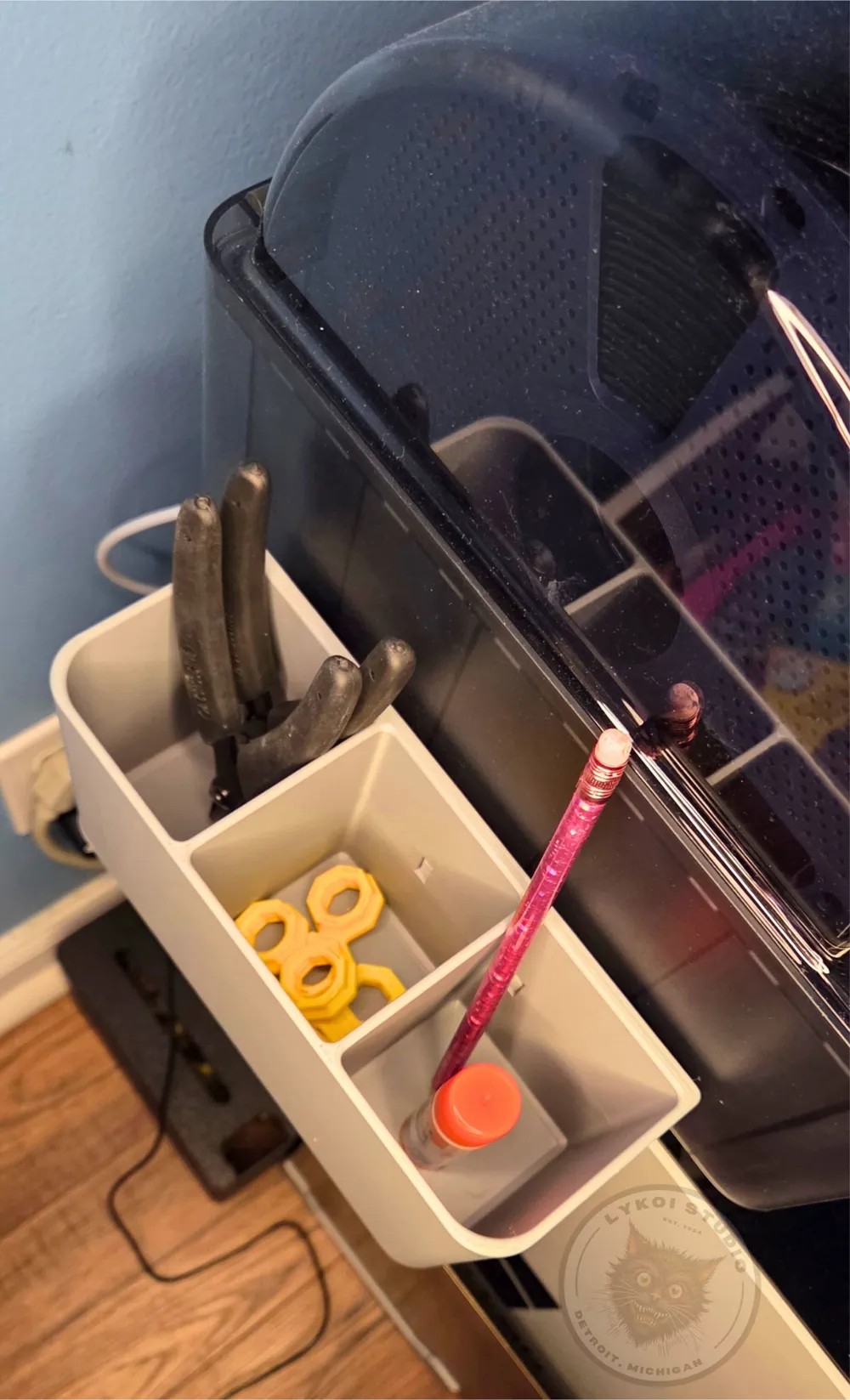 Side-Mount Storage Bin for your Printer with AMS - Free 3D Print Model ...