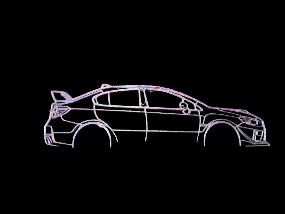 SUBARU WRX STI (VA) silhouette wall art by cruse2382 - MakerWorld
