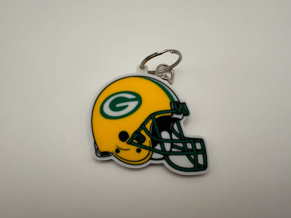 Green Bay Packers Keychain Version 2 by ShapeShifterStudio - MakerWorld