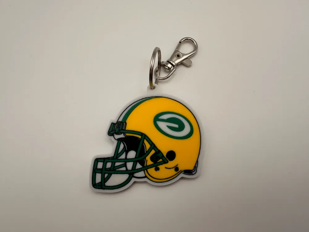 Green Bay Packers Keychain Version 2 by ShapeShifterStudio - MakerWorld