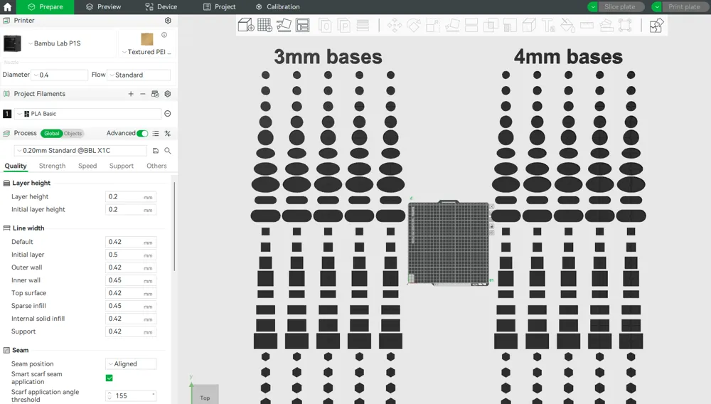 Parametric custom miniature bases with extras V2 by le_hades MakerWorld: Download Free 3D Models