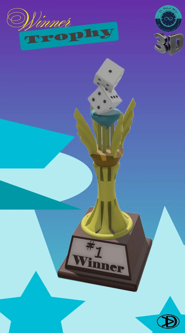 Winner Trophy by The Patient Maker MakerWorld: Download Free 3D Models