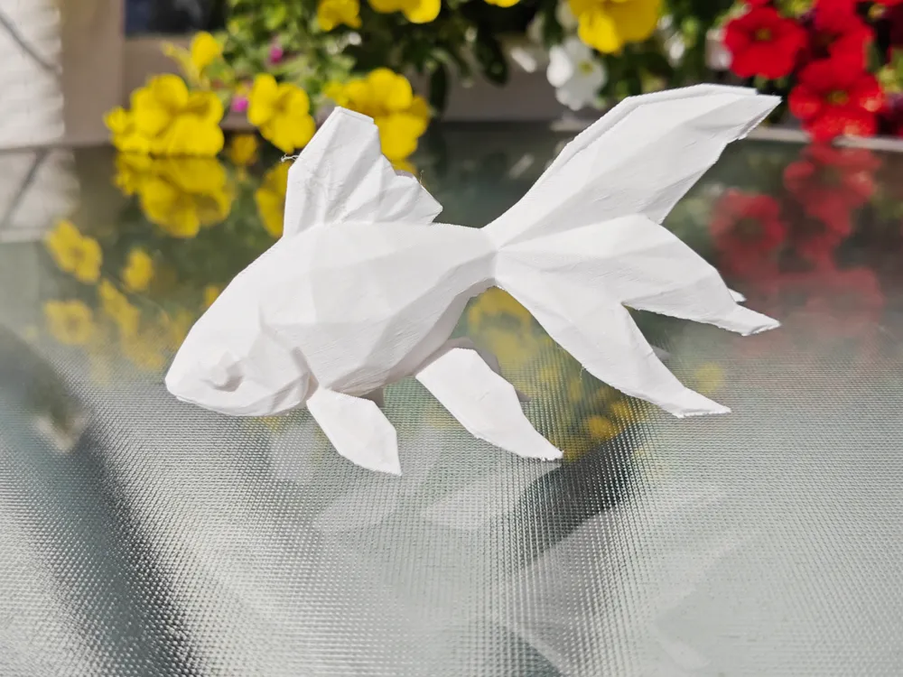 Geometric Low Poly Fish Figurine - Free 3D Print Model - MakerWorld