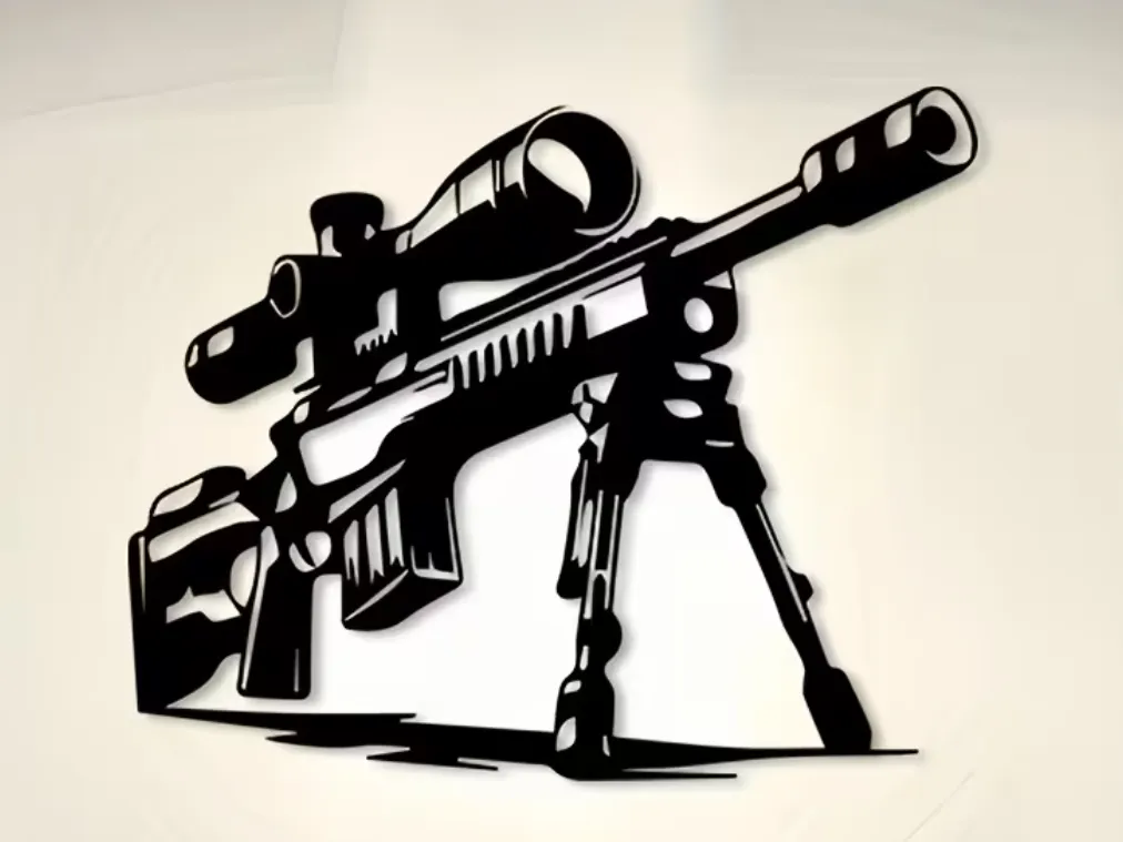 Sniper Rifle Wall Picture - Free 3D Print Model - MakerWorld