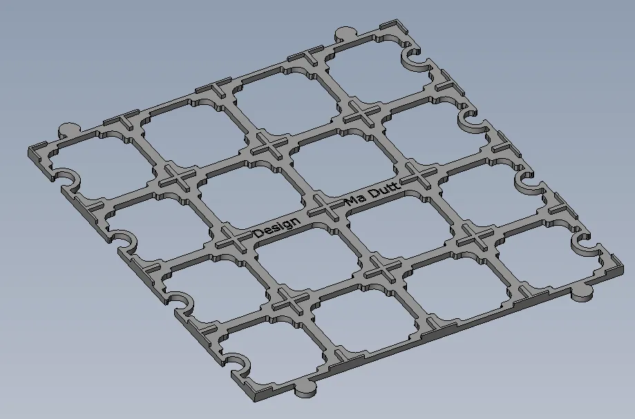 Carcassonne Karak Base Plate 4x4 Tile Grids by MaDutt - MakerWorld