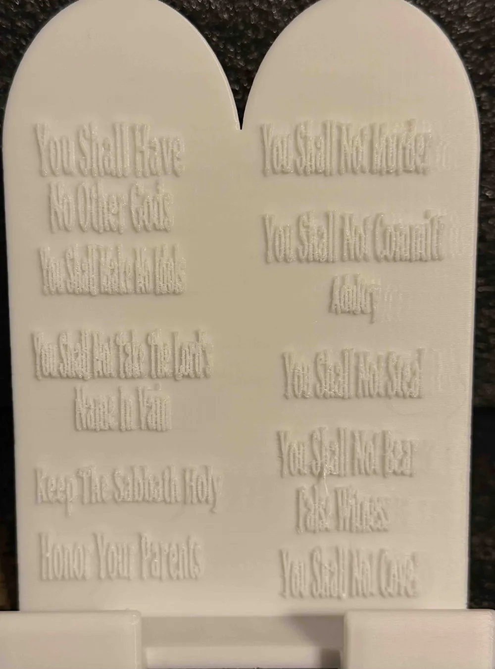 The 10 Commandments Large Phone Stand - Free 3D Print Model - MakerWorld
