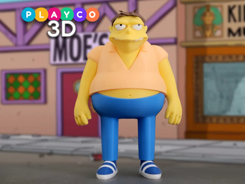 Barney from the Simpsons Multi-Part - Free 3D Print Model - MakerWorld