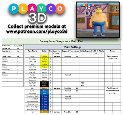 Barney from the Simpsons Multi-Part by Playco3D MakerWorld: Download ...