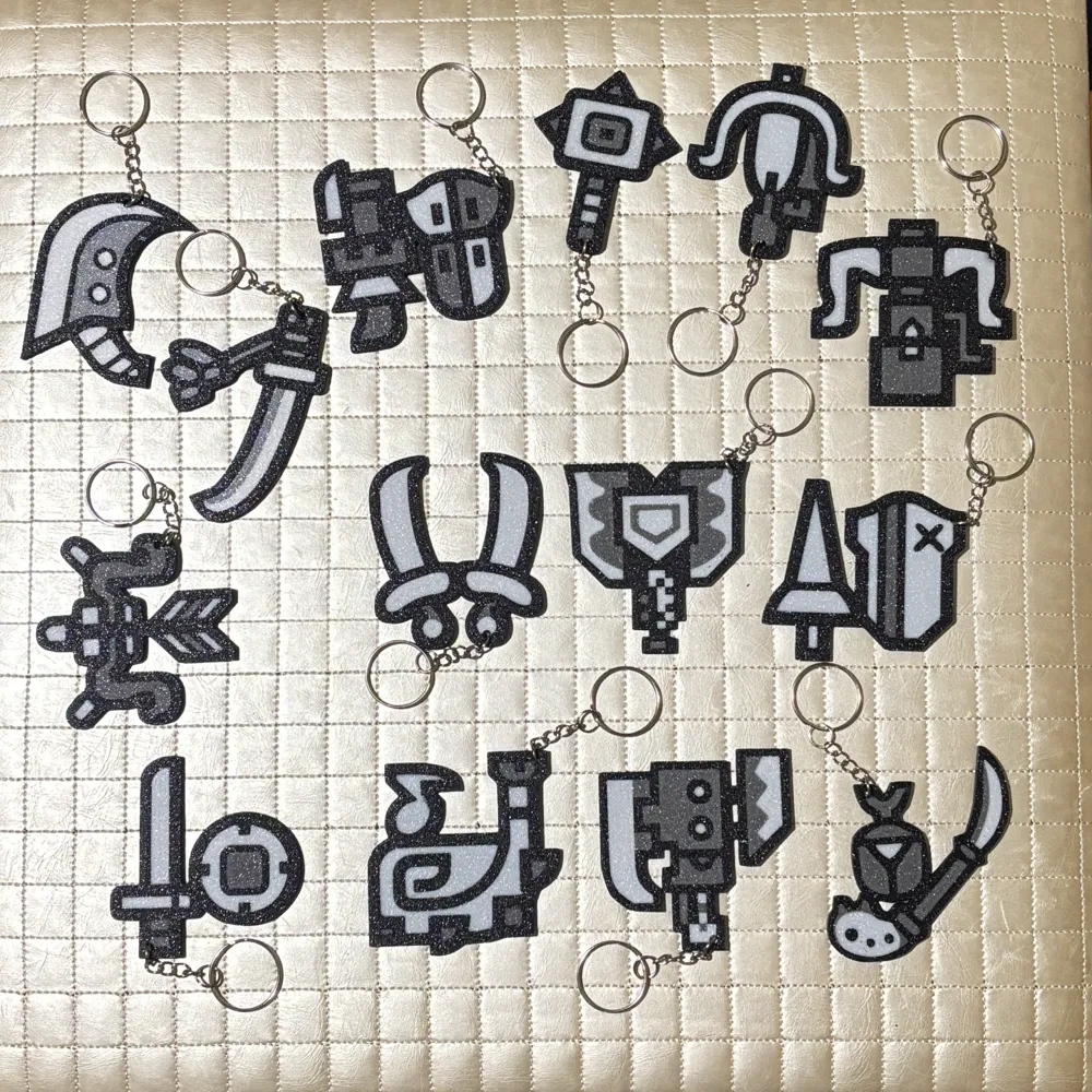 Monster Hunter Weapons Icons Keychain by Art.N.Game MakerWorld ...