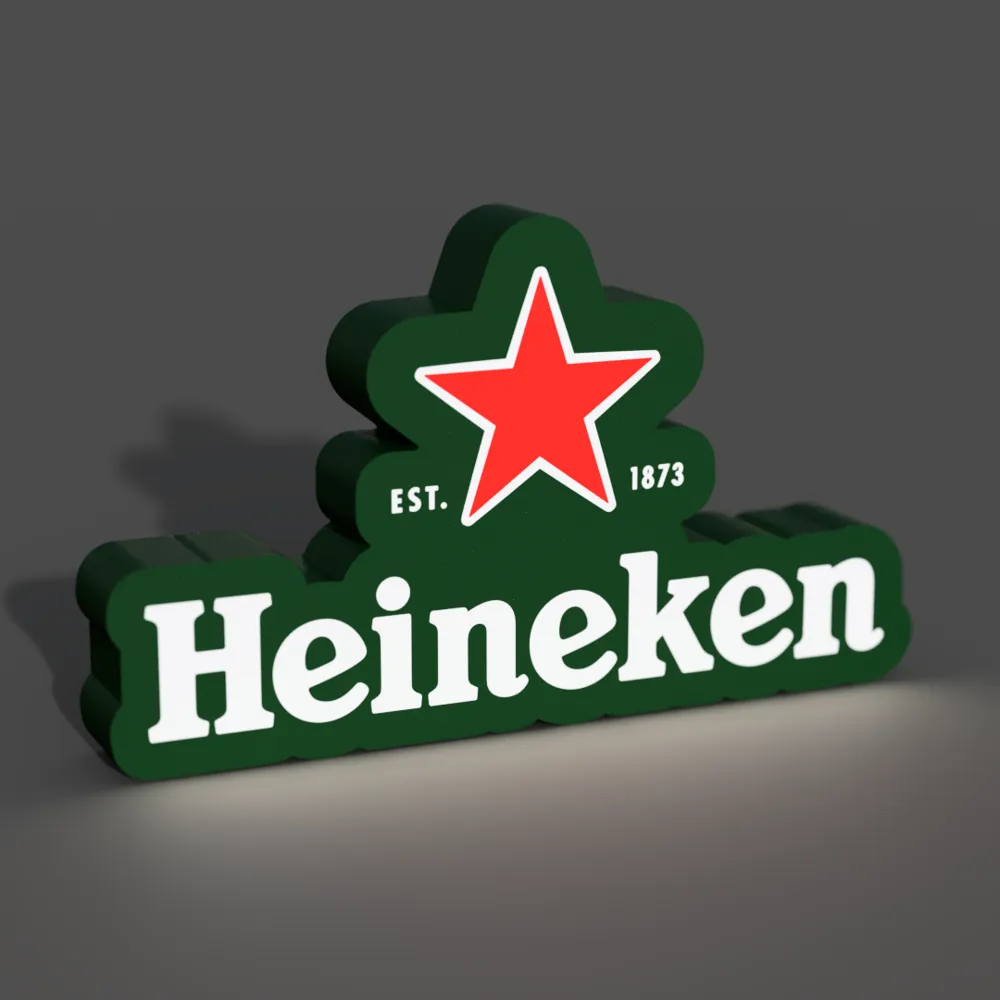Heineken Lightbox LED Lamp by braga3dprint - MakerWorld