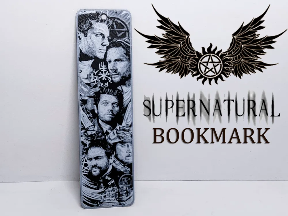 Supernatural series Bookmark - Free 3D Print Model - MakerWorld