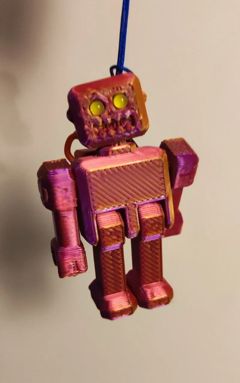 Robot Keychain with LEDs Remixed by Caleb_3D - MakerWorld