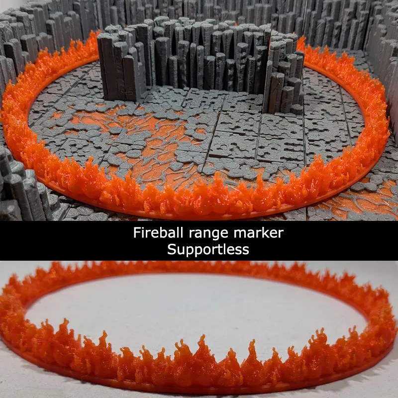 Fireball range marker - supportless by Together 3D MakerWorld: Download ...